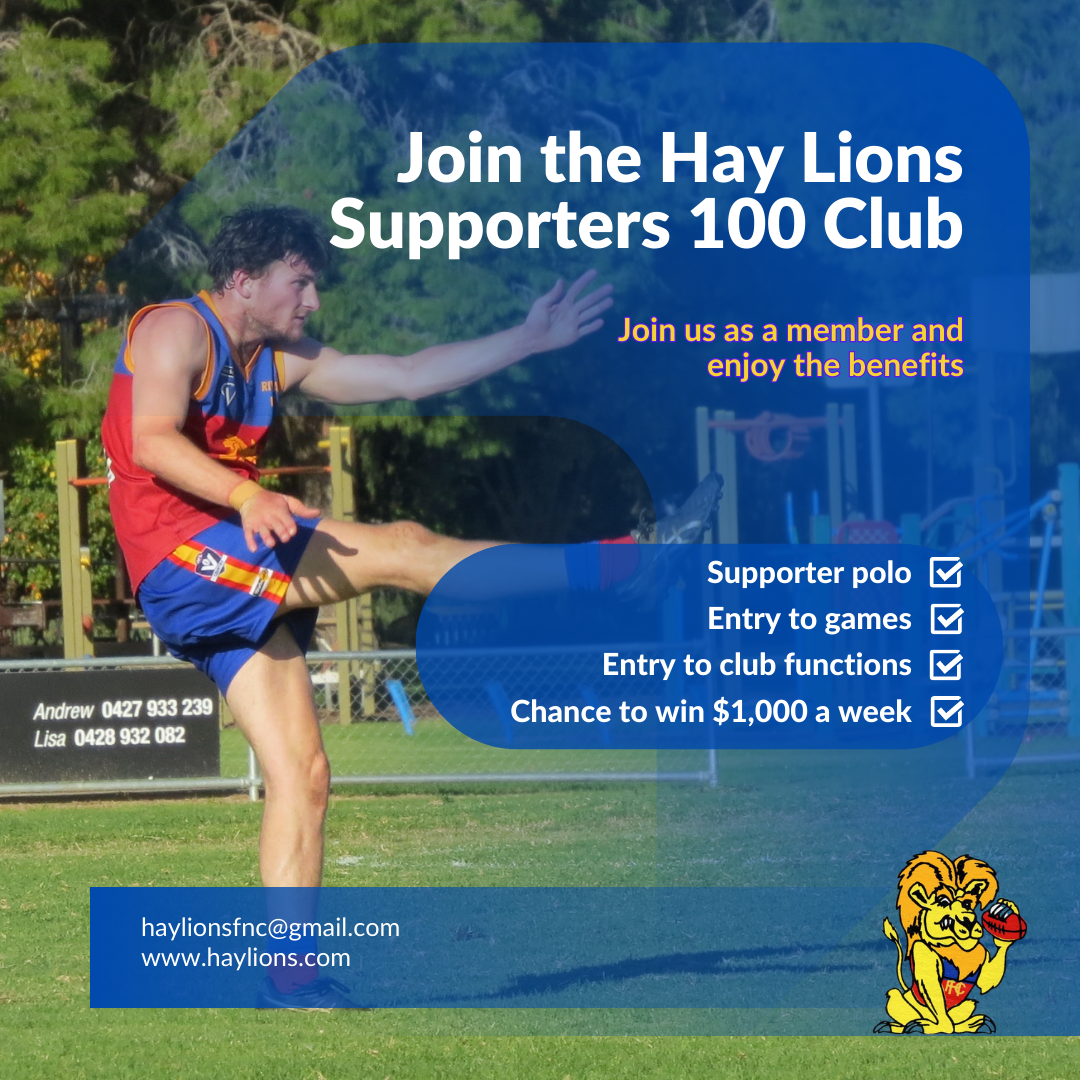 100 Club – Hay Lions Football Netball Club